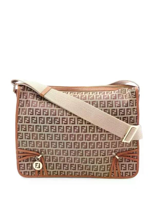 Fendi 2000s Zucchino Pattern Shoulder Bag