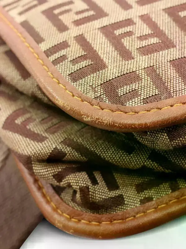 Fendi 2000s Zucchino Pattern Shoulder Bag