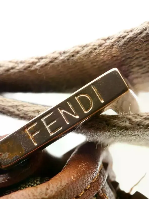 Fendi 2000s Zucchino Pattern Shoulder Bag