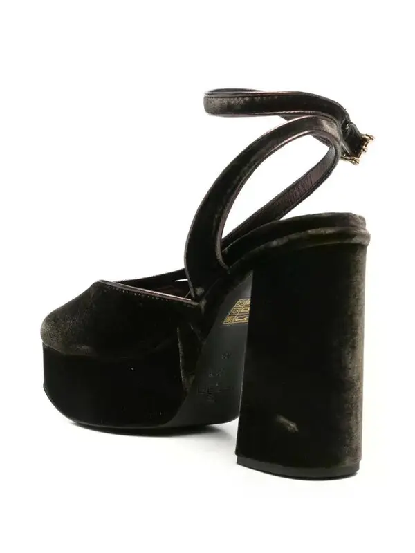 Etro Platform Velvet Sandals