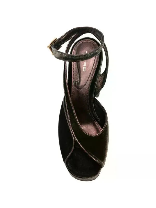 Etro Platform Velvet Sandals
