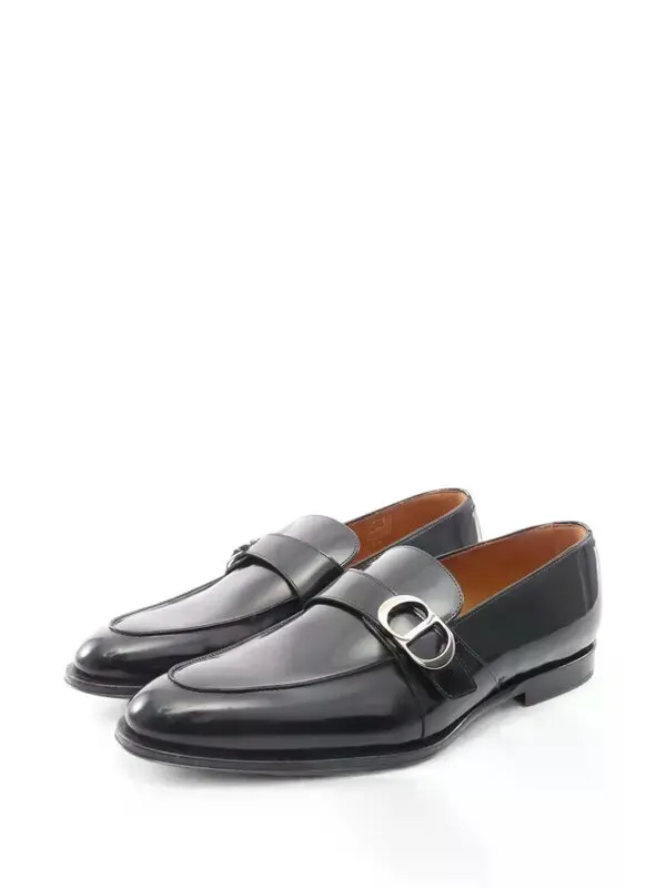 Dior Leather Cd Logo Loafers