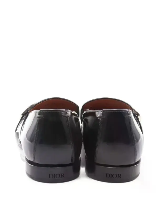 Dior Leather Cd Logo Loafers
