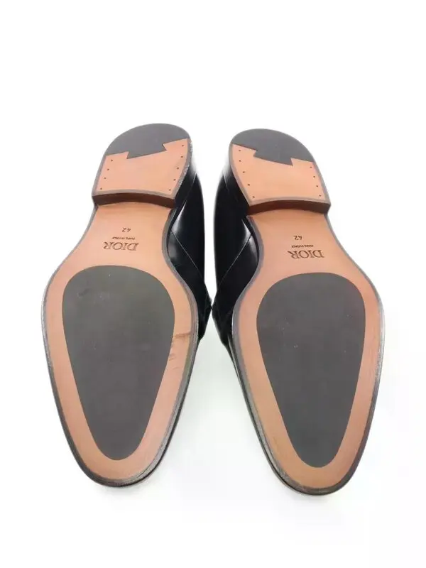 Dior Leather Cd Logo Loafers