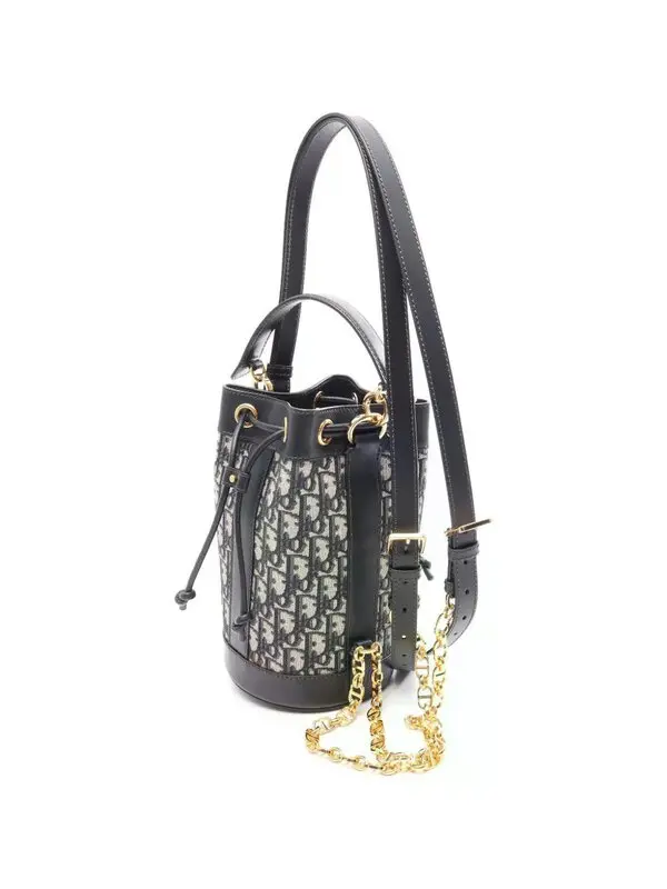 Dior Oblique Canvas Bucket Bag - Blue