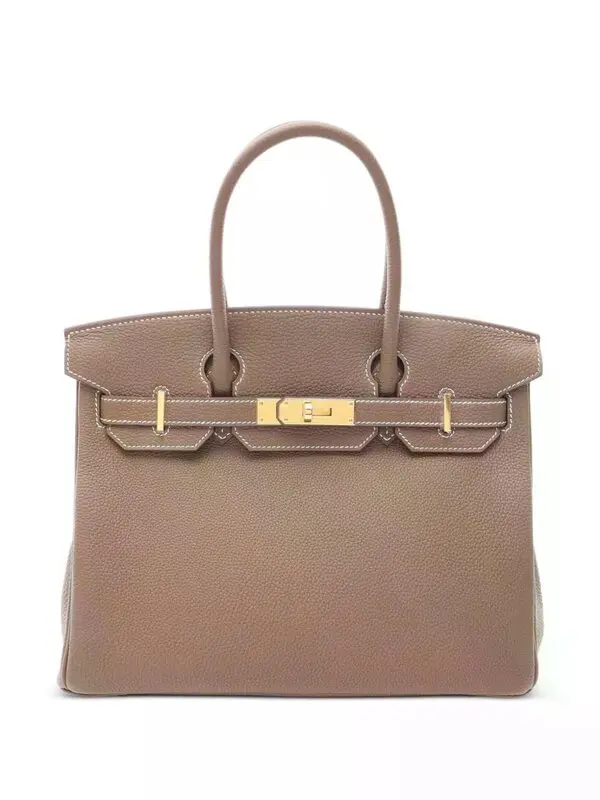 Hermès 2026 30 Birkin Leather Tote Bag - Grey