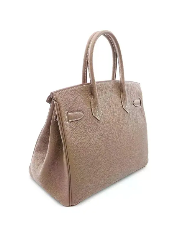 Hermès 2026 30 Birkin Leather Tote Bag - Grey