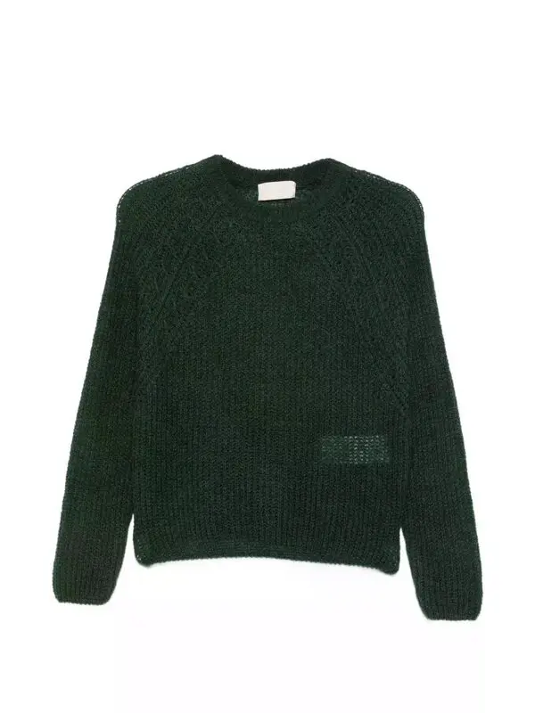 I BLUES Raglan Sleeve Chunky Knit Sweater