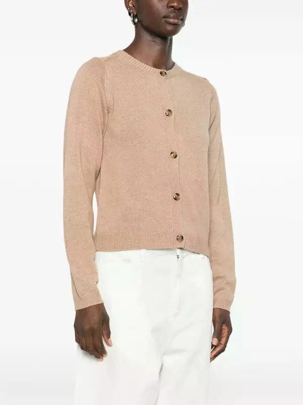 I BLUES Fine-knit Crew Neck Cardigan