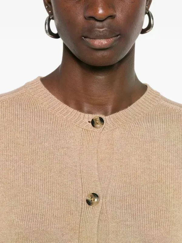 I BLUES Fine-knit Crew Neck Cardigan