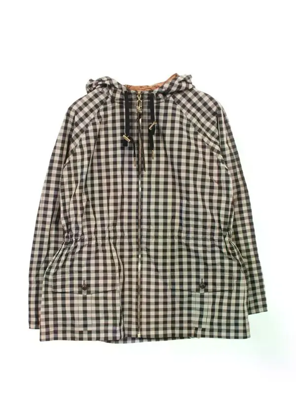 LOUIS VUITTON Gingham Monogram Drawstring Hood Jacket