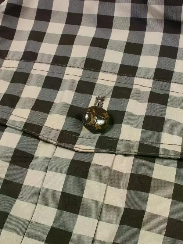 LOUIS VUITTON Gingham Monogram Drawstring Hood Jacket