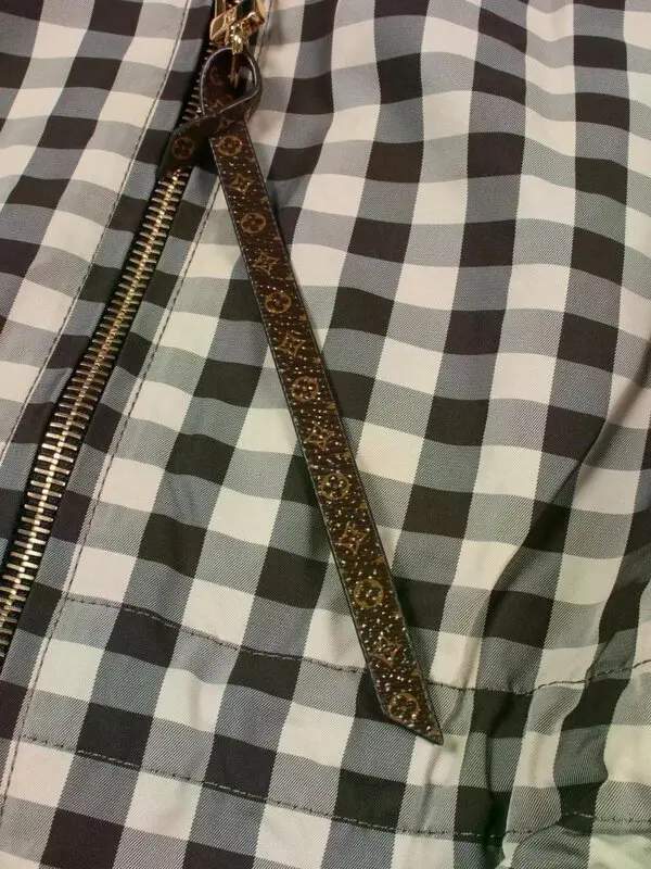 LOUIS VUITTON Gingham Monogram Drawstring Hood Jacket