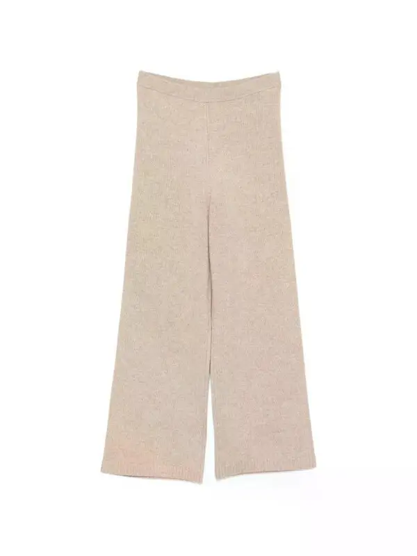 I BLUES Fine-knit Cropped Trousers - Neutrals