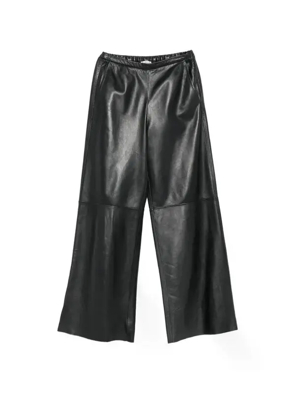 FORTE_FORTE Wide-leg Leather Trousers