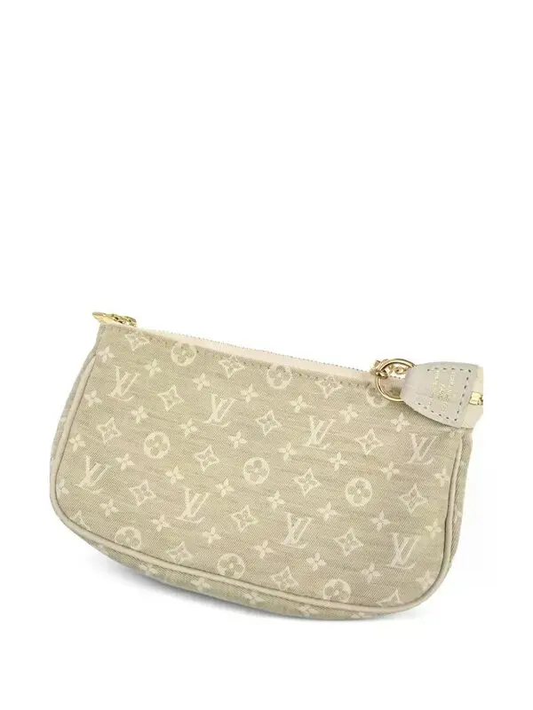 LOUIS VUITTON Monogram Mini Lin Bucket Bag - White