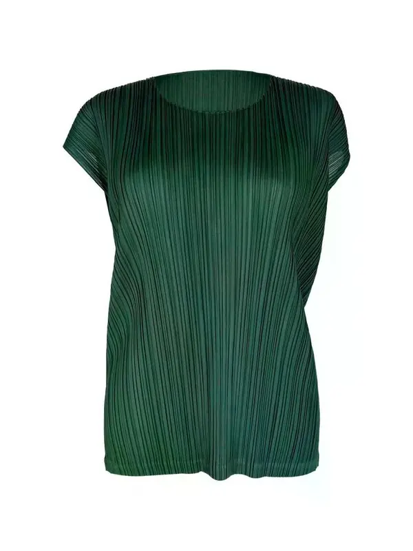 Issey Miyake Short Sleeve Blouse - Green