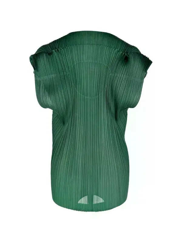 Issey Miyake Short Sleeve Blouse - Green