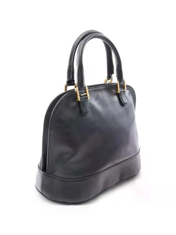 Loewe 2010s Anagram Leather Tote Bag - Black