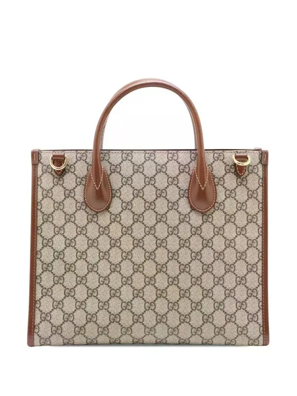 Gucci Gg Supreme Interlocking G Tote Satchel