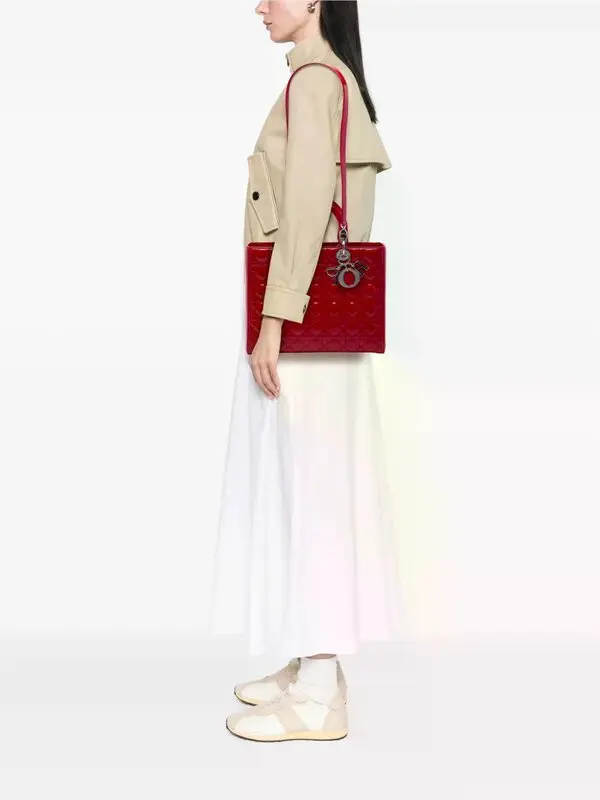 Dior 2012 Large Patent Cannage Lady Satchel