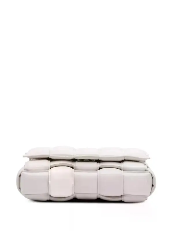 Bottega Veneta Nappa Intrecciato Padded Cassette Cross Body Bag - White
