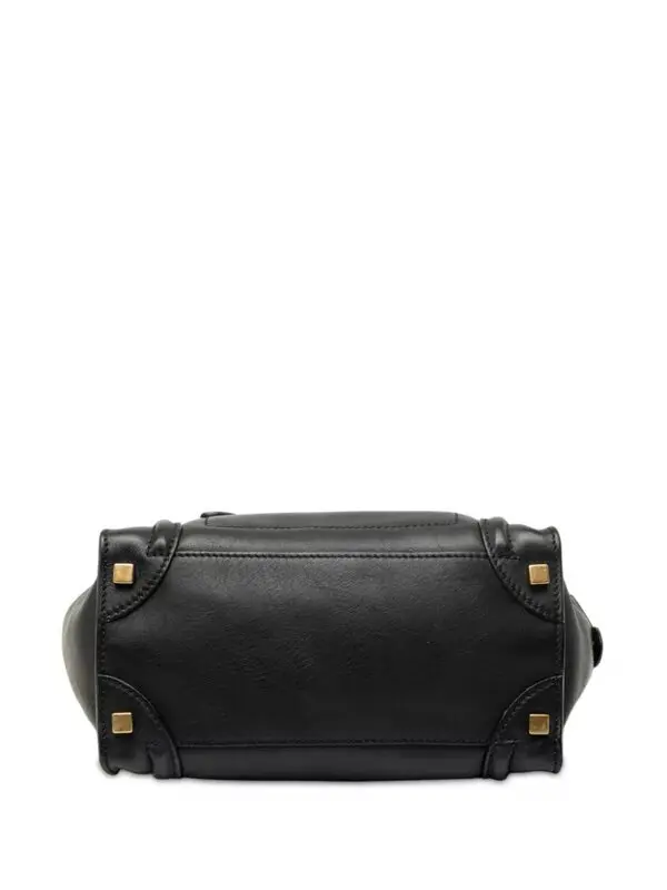 Celine Micro Smooth Calfskin Luggage Tote Bag - Black