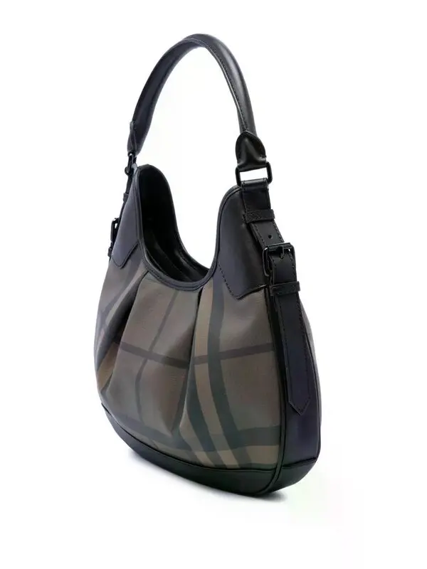 Burberry 2000-2017 Smoke Check Coated Canvas Brooklyn Hobo Bag