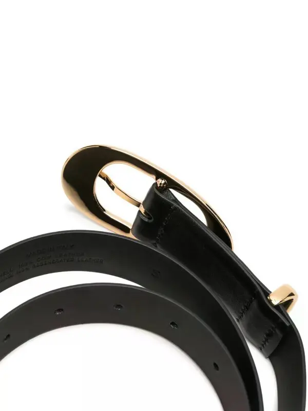 TWINSET Leather Oval-buckle Belt - Black
