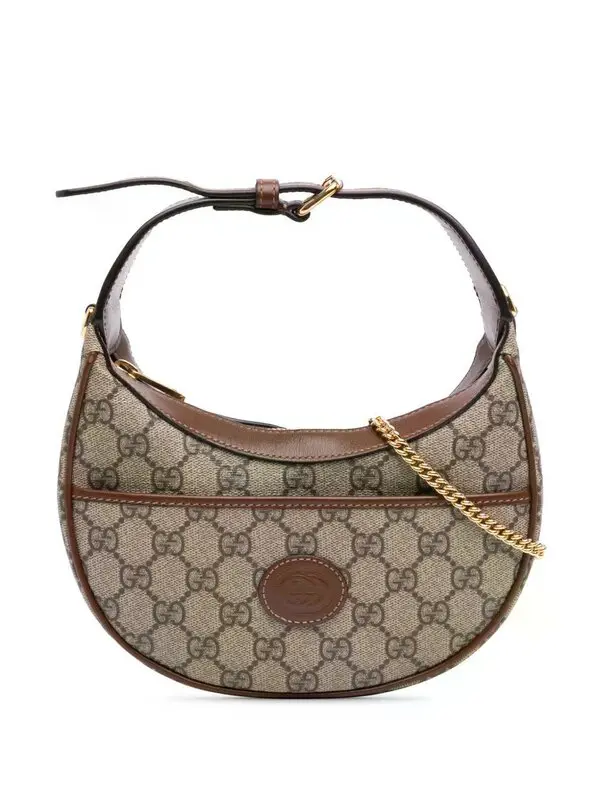 Gucci Mini Gg Supreme Half Moon Satchel