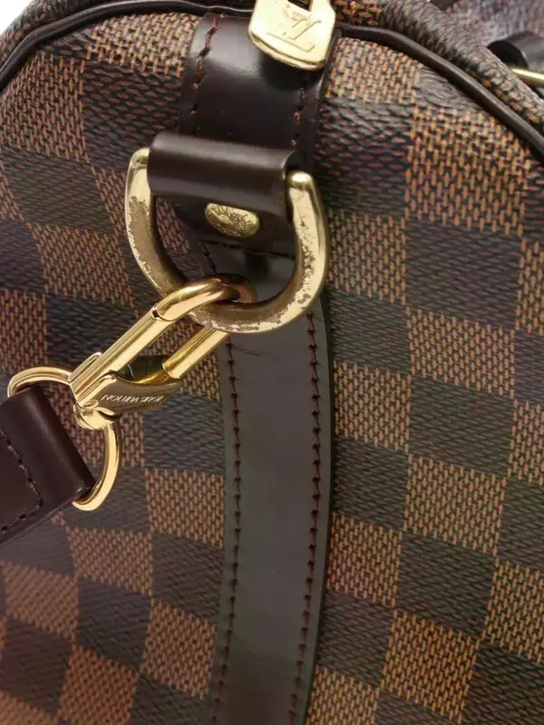 LOUIS VUITTON Speedy Bandoulière Damier Ebène Tote Bag - Brown