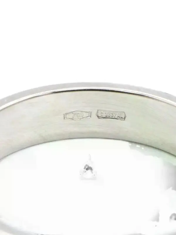 Gucci 18k White Gold Icon Motif Band Ring