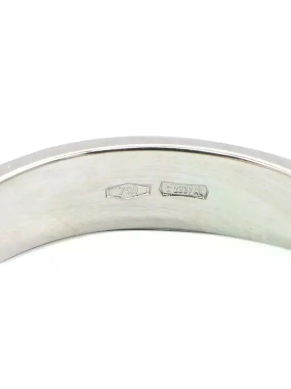 Gucci 18k White Gold Icon Motif Band Ring