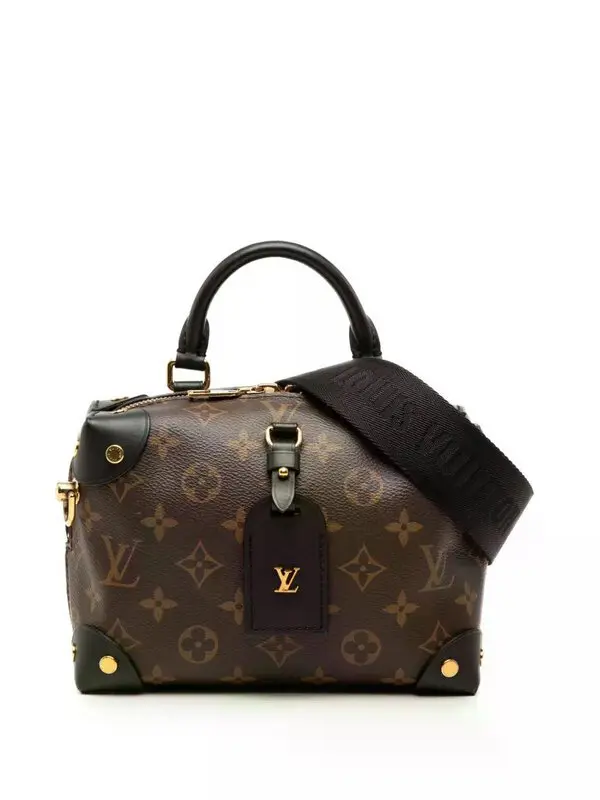 LOUIS VUITTON Monogram Petite Malle Souple Satchel - Brown
