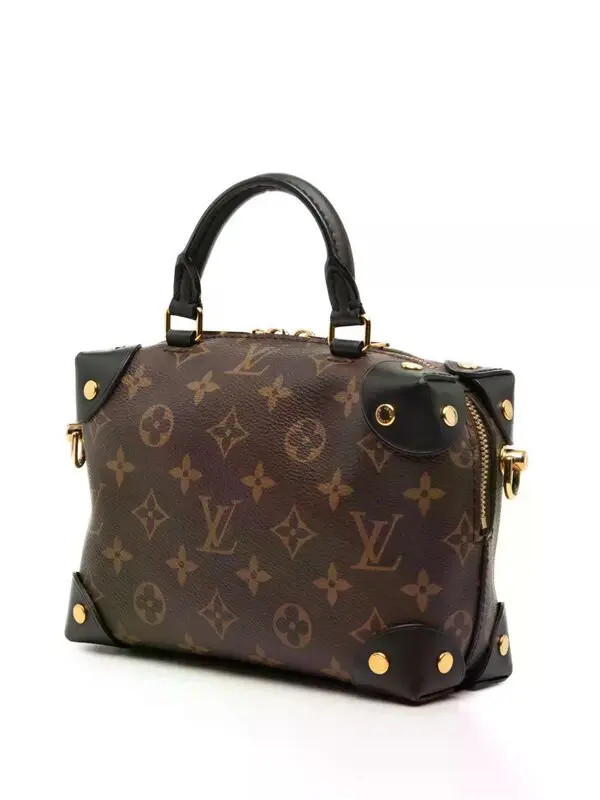 LOUIS VUITTON Monogram Petite Malle Souple Satchel - Brown