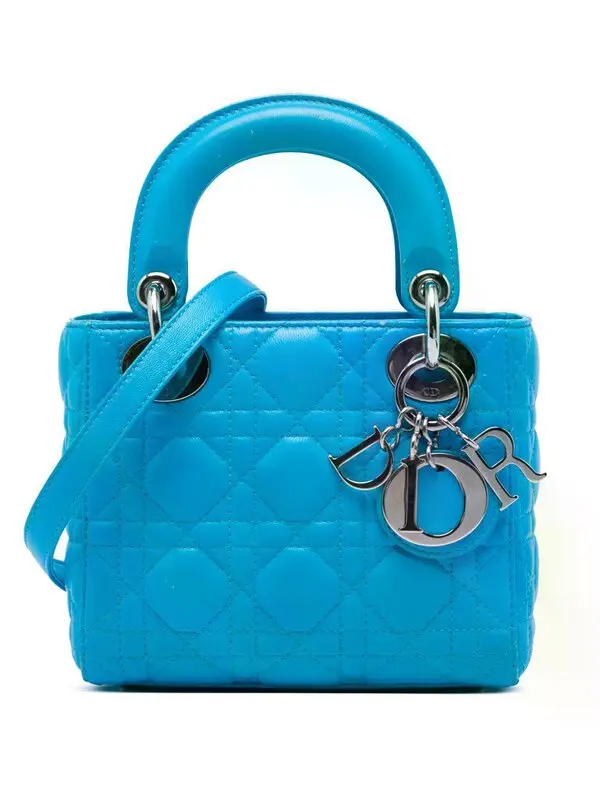 Dior 2014 Mini Lambskin Cannage Lady Satchel