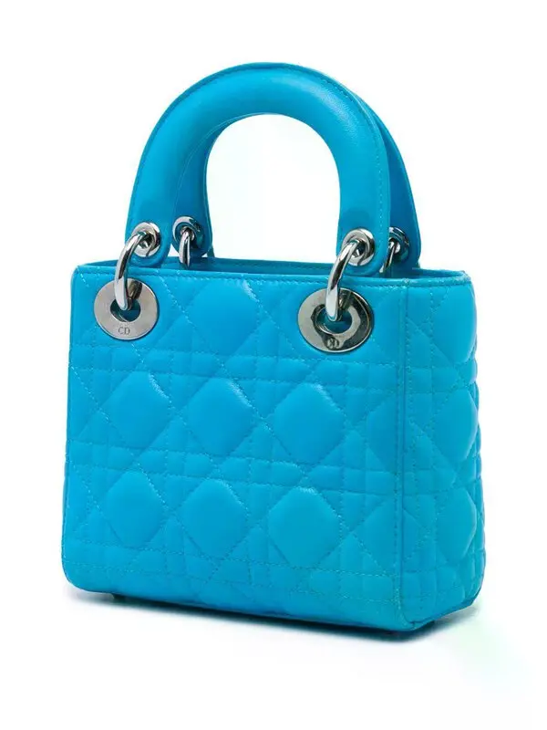 Dior 2014 Mini Lambskin Cannage Lady Satchel