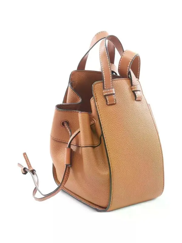 Loewe 2000s Mini Hammock Leather Tote Bag - Brown