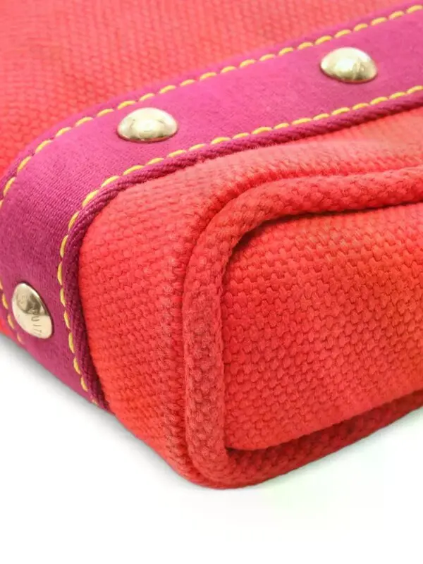 LOUIS VUITTON 2005 Pm Antigua Cabas Tote Bag - Red