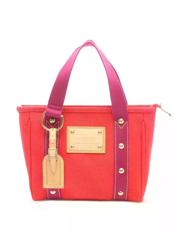 LOUIS VUITTON 2005 Pm Antigua Cabas Tote Bag - Red