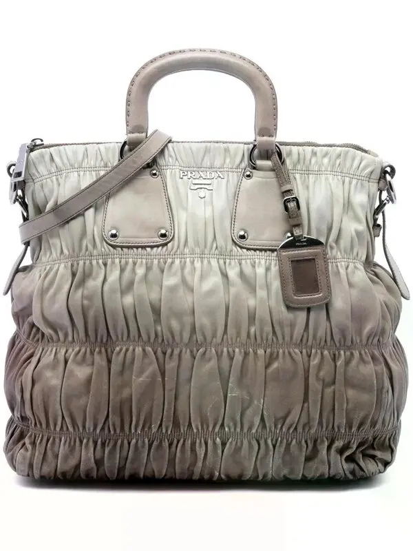 Prada 2000-2026 Nappa Gaufre Ombre Satchel