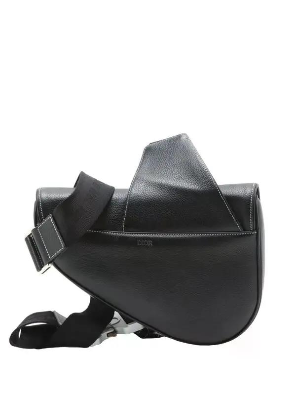 Dior 2000-2026 Grained Calfskin Saddle Crossbody Bag