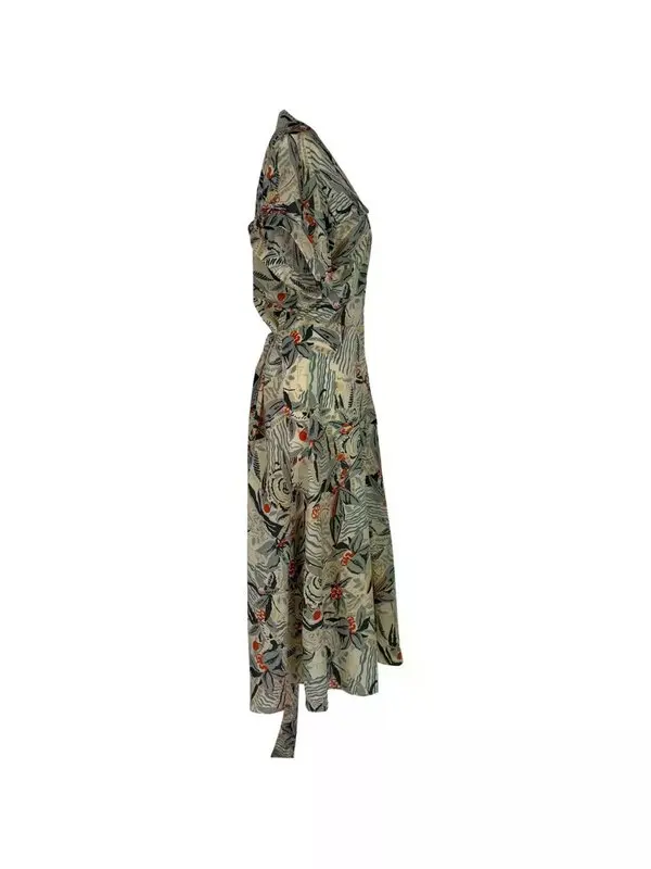 Ralph Lauren Multicolor Abstract Print Belted Shirt Dress