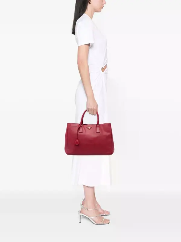 Prada Saffiano Lux Galleria Satchel - Red