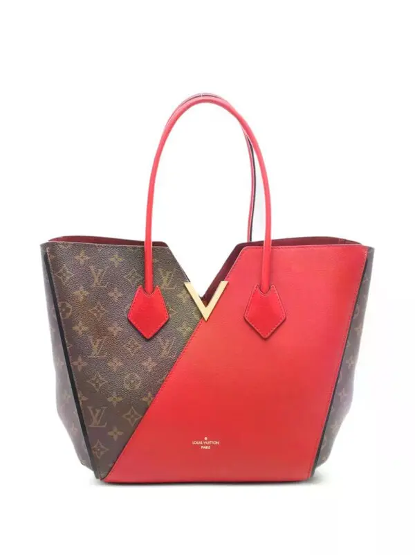 LOUIS VUITTON 2015 Mm Kimono Monogram Tote Bag - Red