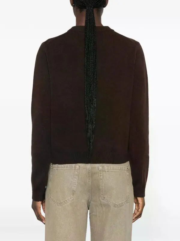 I BLUES Ribbed-trim Crew-neck Sweater
