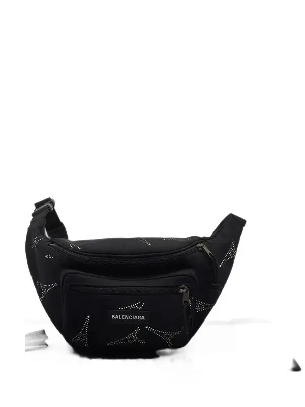 Balenciaga Explorer Crystal-embellished Belt Bag - Black