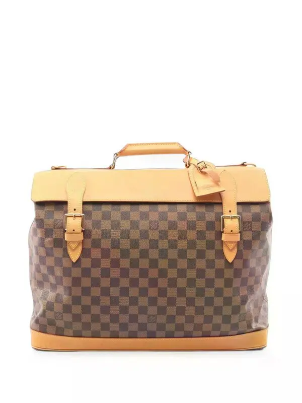 LOUIS VUITTON 1996 Damier Ebene Clipper Boston Bag