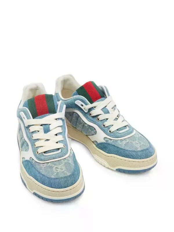 Gucci Gg Denim Lace-up Sneakers