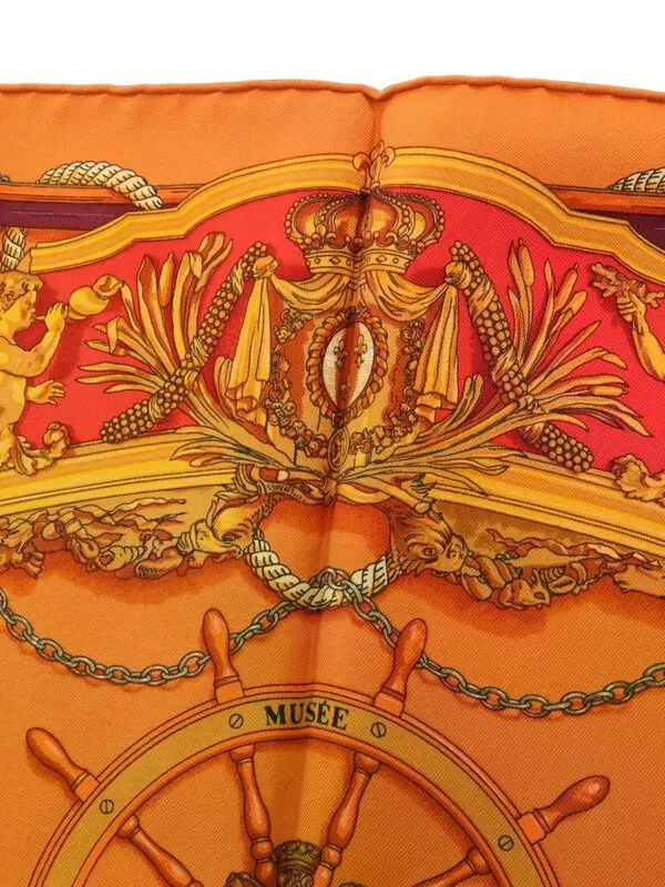 Hermès 2010s Musee Silk Scarf - Orange